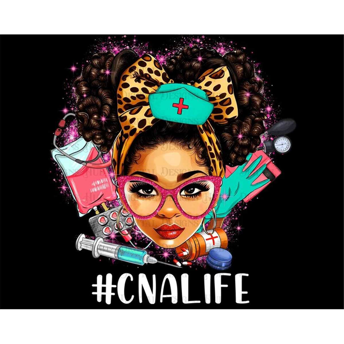 CNA Life Nurse Png Digital, Doctor Black Girl Sublimation Pn | Inspire ...