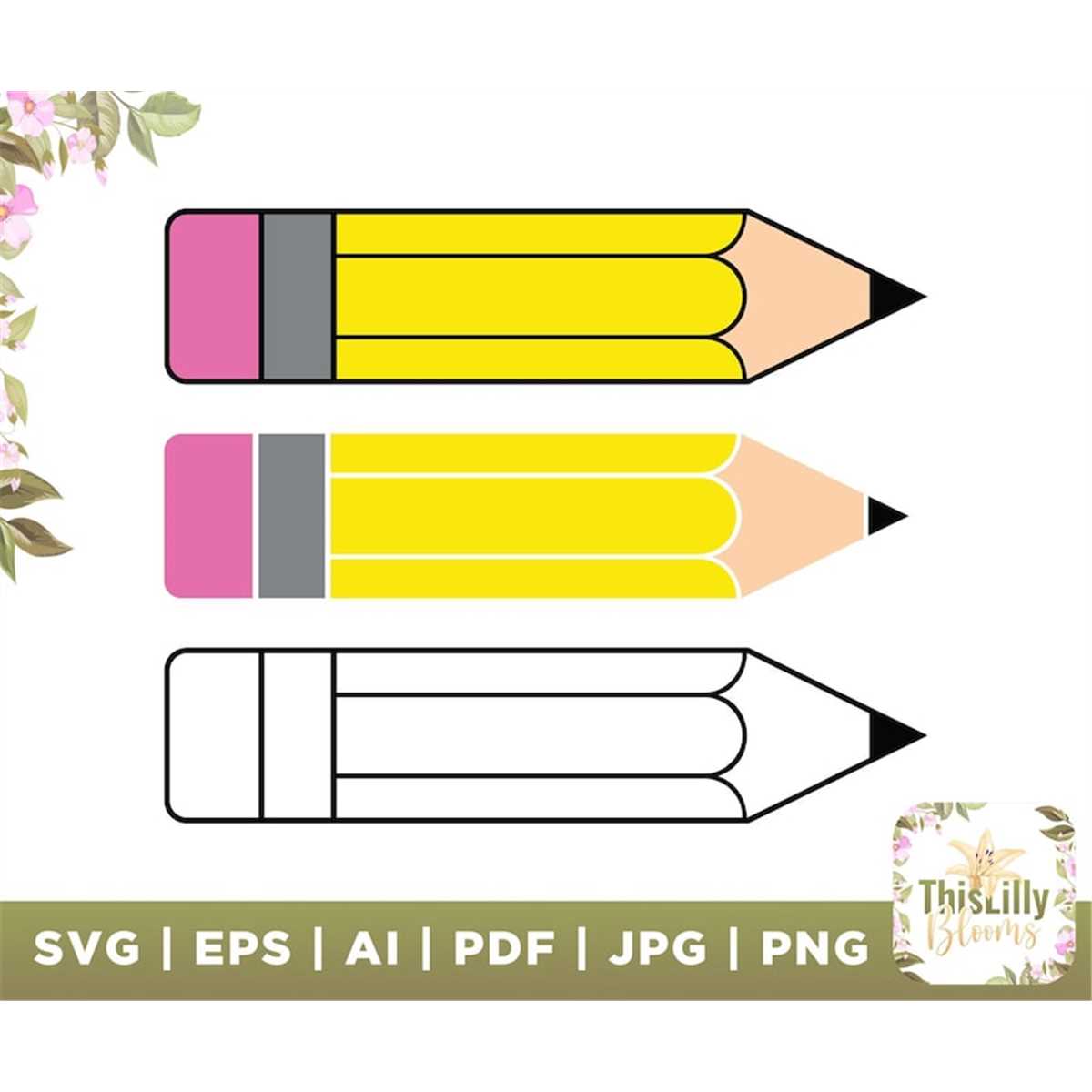 Pencil SVG, Vector Pencil, School Pencil SVG, School SVG, Pe - Inspire ...