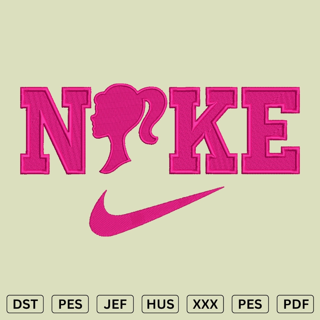 Nike Barbie Embroidery design v2 - Barbie Machine Embroidery - Inspire ...
