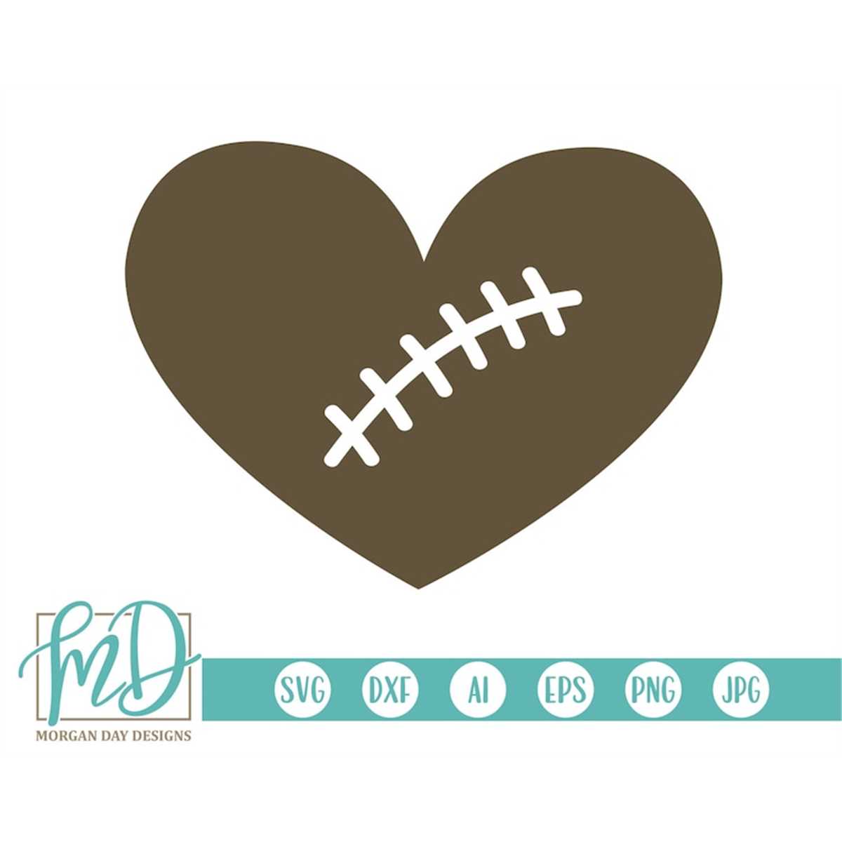 Football SVG, Football Heart SVG, Football Love SVG, Footbal | Inspire ...