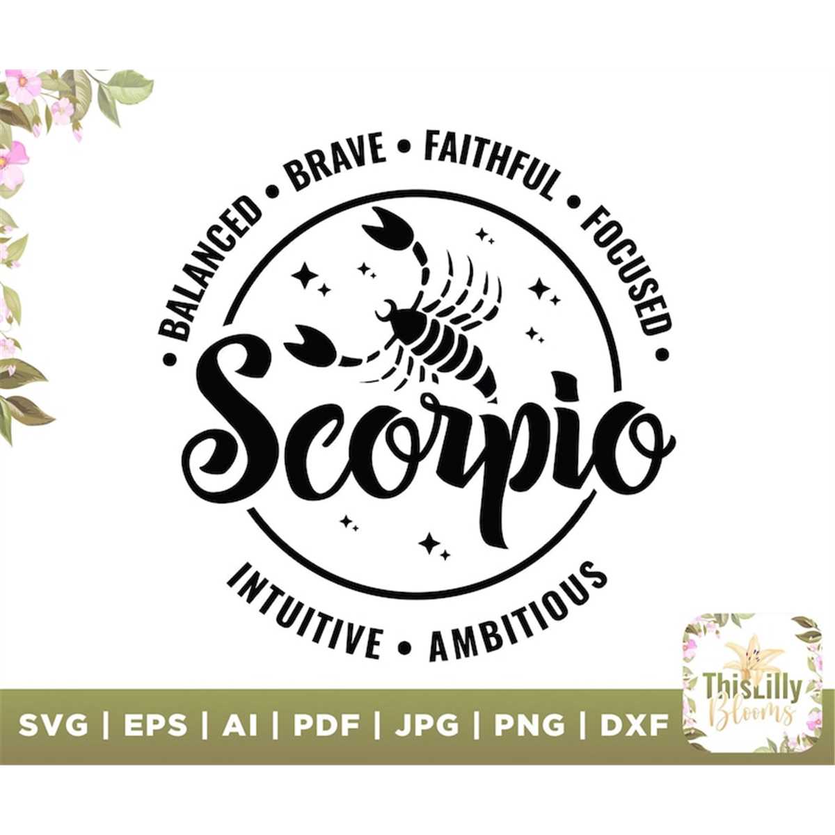 Scorpio SVG, Scorpio Astrological Sign, Digital Download, Ho - Inspire ...