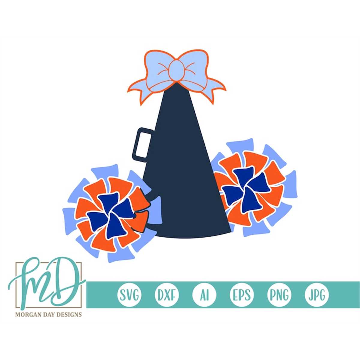 Megaphone Poms Clipart