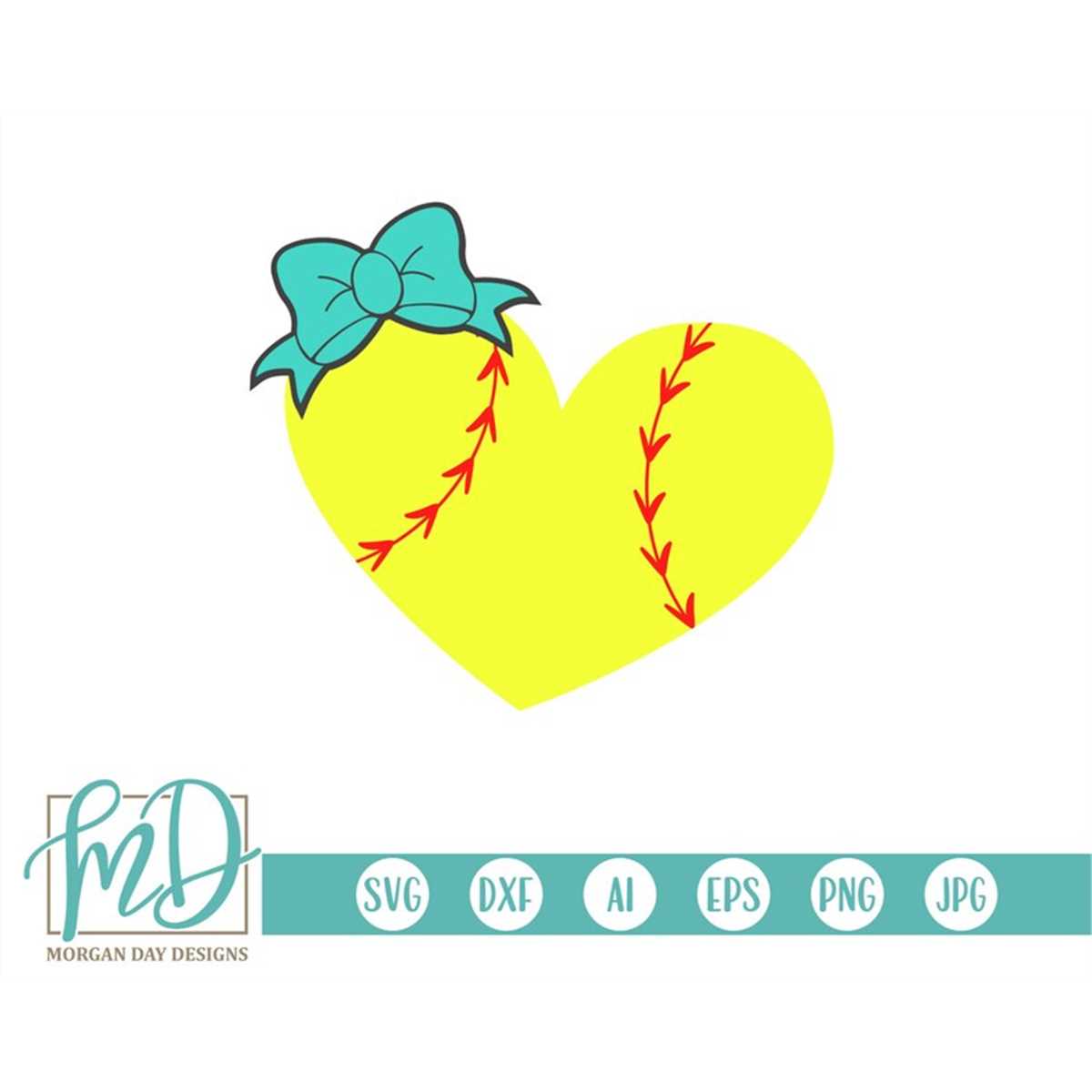Softball SVG - Softball Clipart - Softball Heart SVG - Softb | Inspire ...