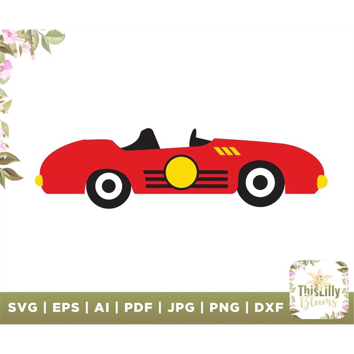 Racing Car SVG, Birthday svg, kids svg, Layered, Paper, Race - Inspire ...