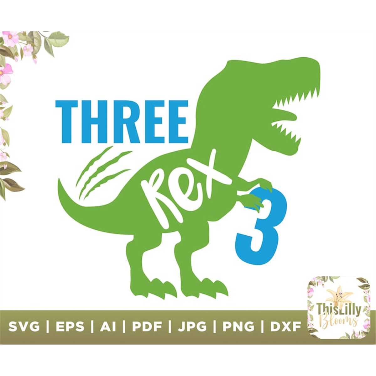 3 Rex Svg, Three Rex svg, Birthday svg, 3rd Birthday svg, Bi - Inspire ...