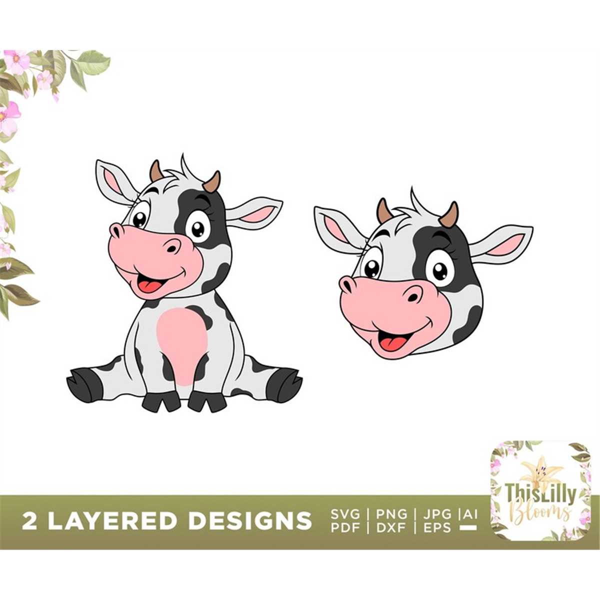 Cute Cow Svg, Baby Cow Svg, Cute Animal Svg, Animal Svg, Far - Inspire ...
