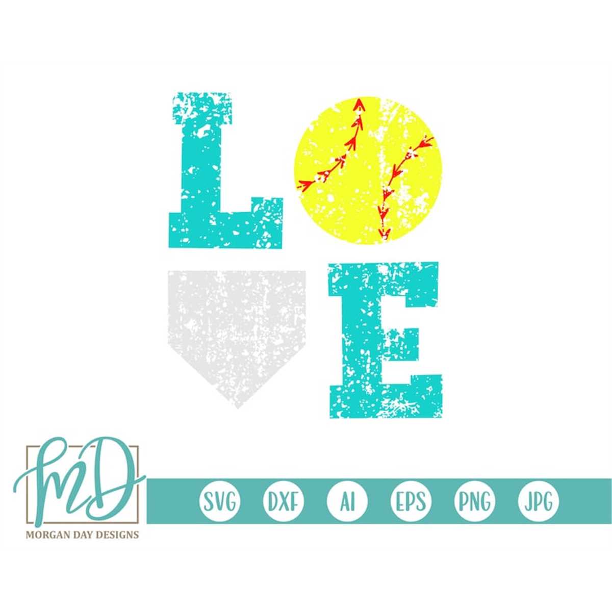 Grunge Softball SVG, Softball Love SVG, Softball SVG, Softba | Inspire ...