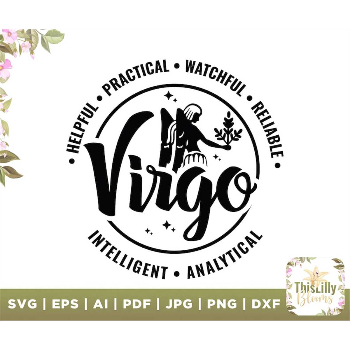 Virgo SVG, Virgo Astrological Sign, Digital Download, Horosc | Inspire ...