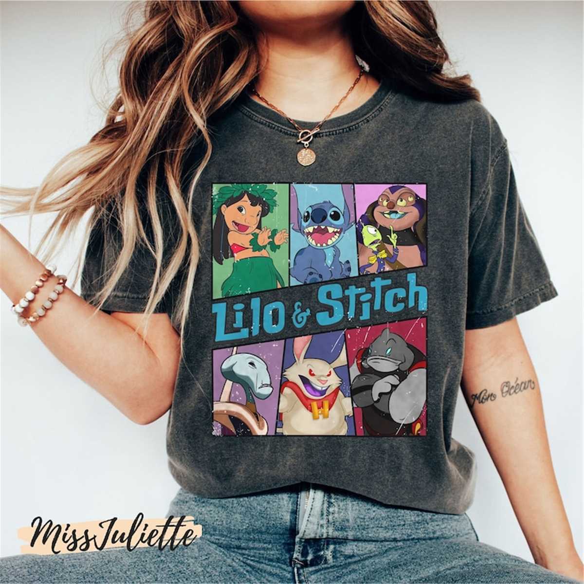 Comfort Colors Disney Lilo and Stitch Characters Shirt, Disn | Inspire ...