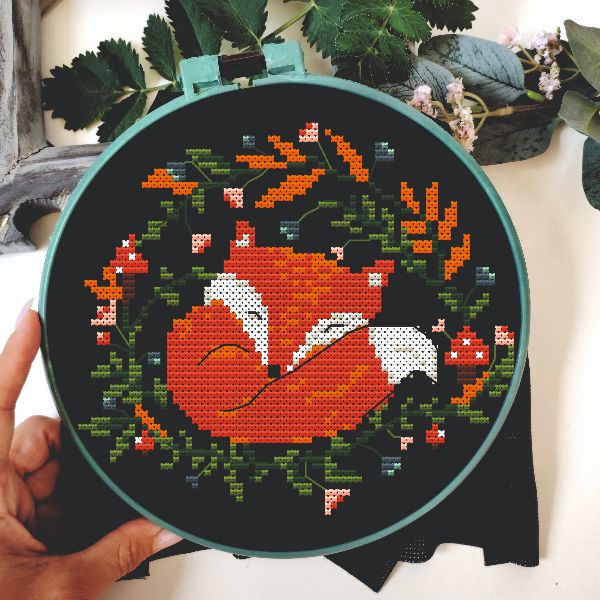 Cross stitch pattern Fox Simple cross stitch - Inspire Uplift