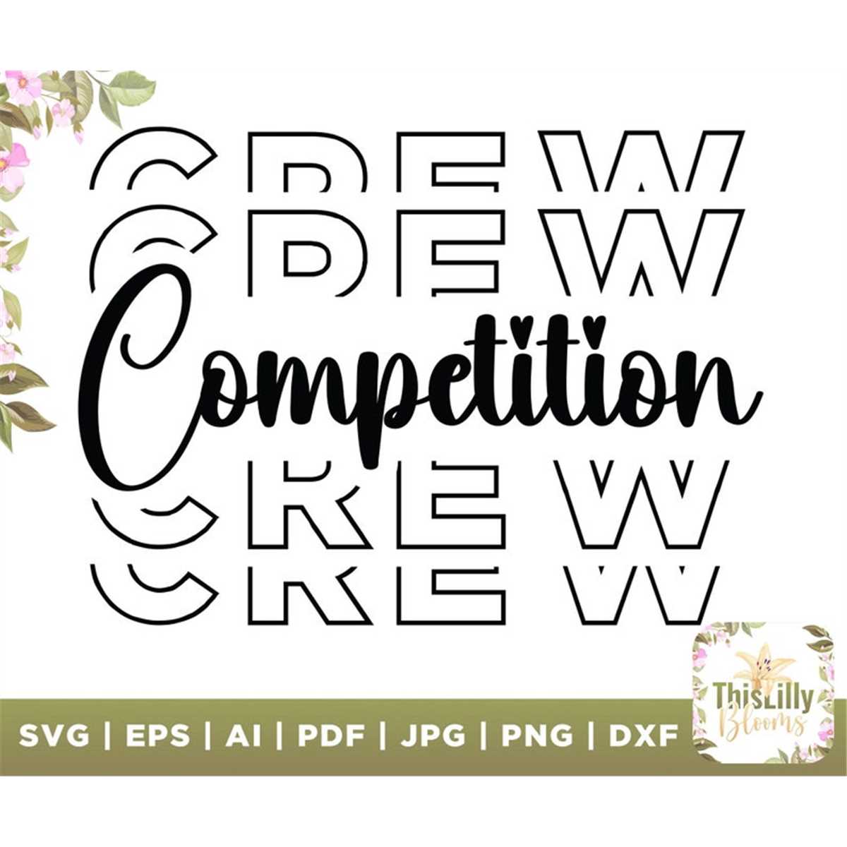 Competition Crew Svg, Cheer Champion Svgs, Cheerleader Cut F - Inspire ...