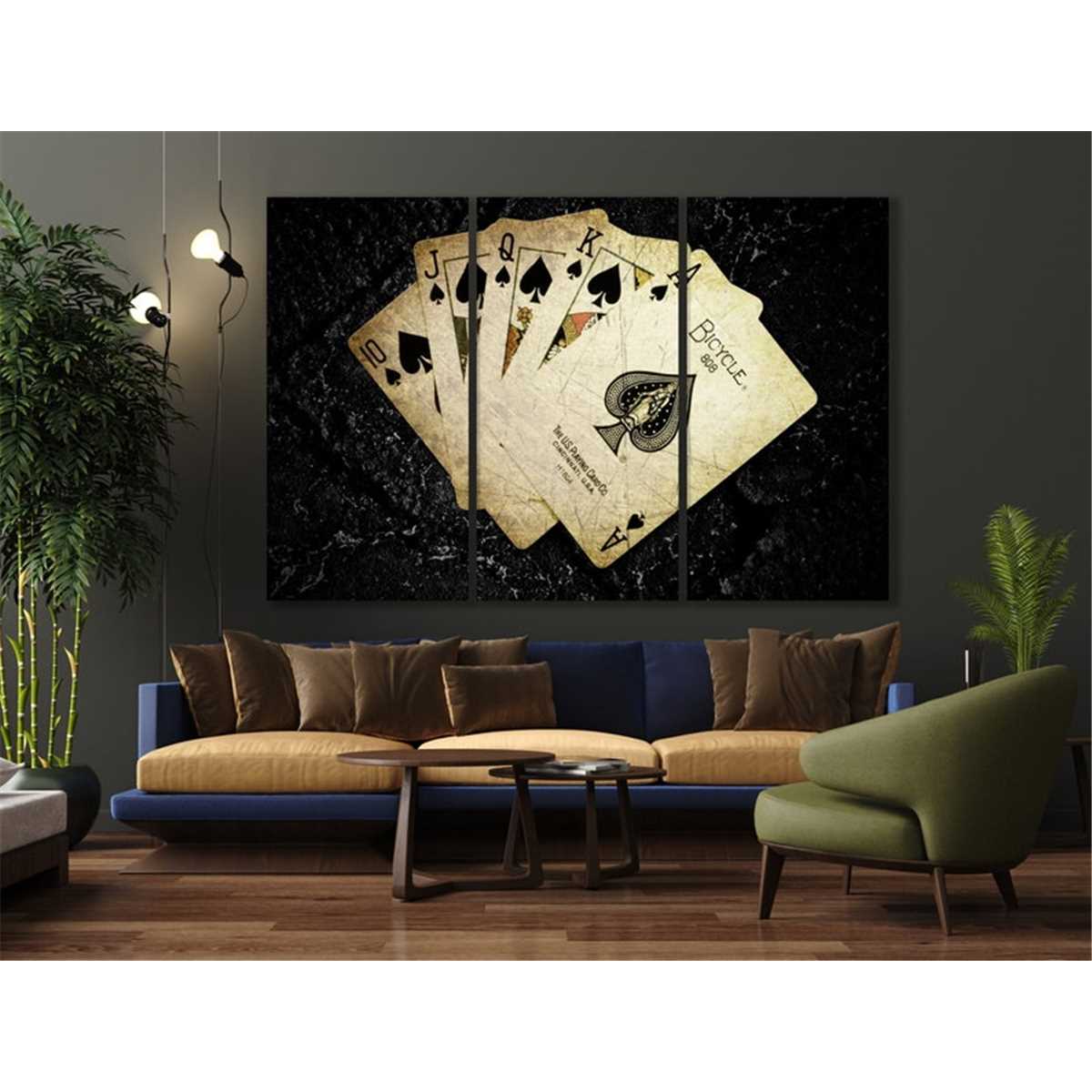 Playing Card Wall Art, Black and White, Cards Vintage Print | Inspire ...