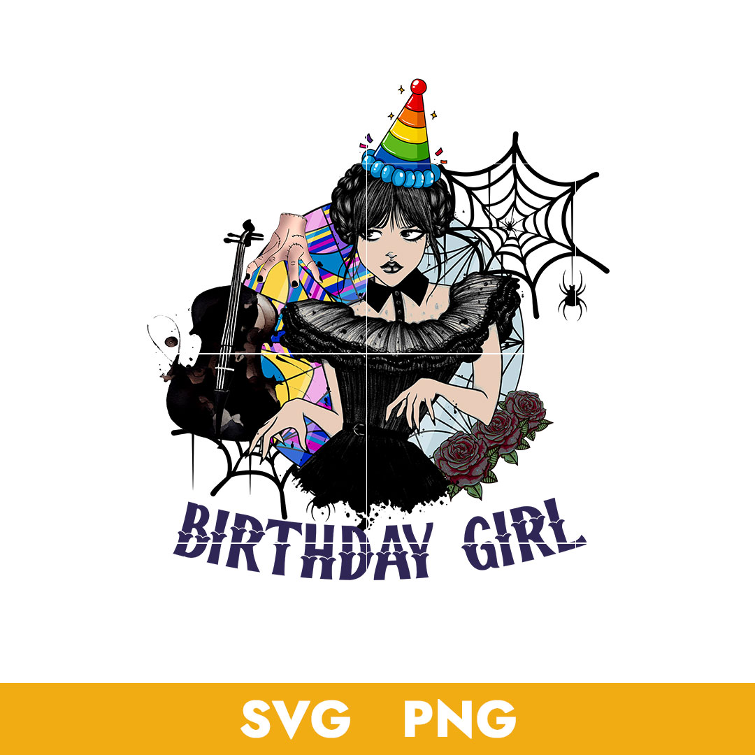 Wednesday Birthday Svg, Wednesday Addams Svg, Birthday Queen | Inspire ...