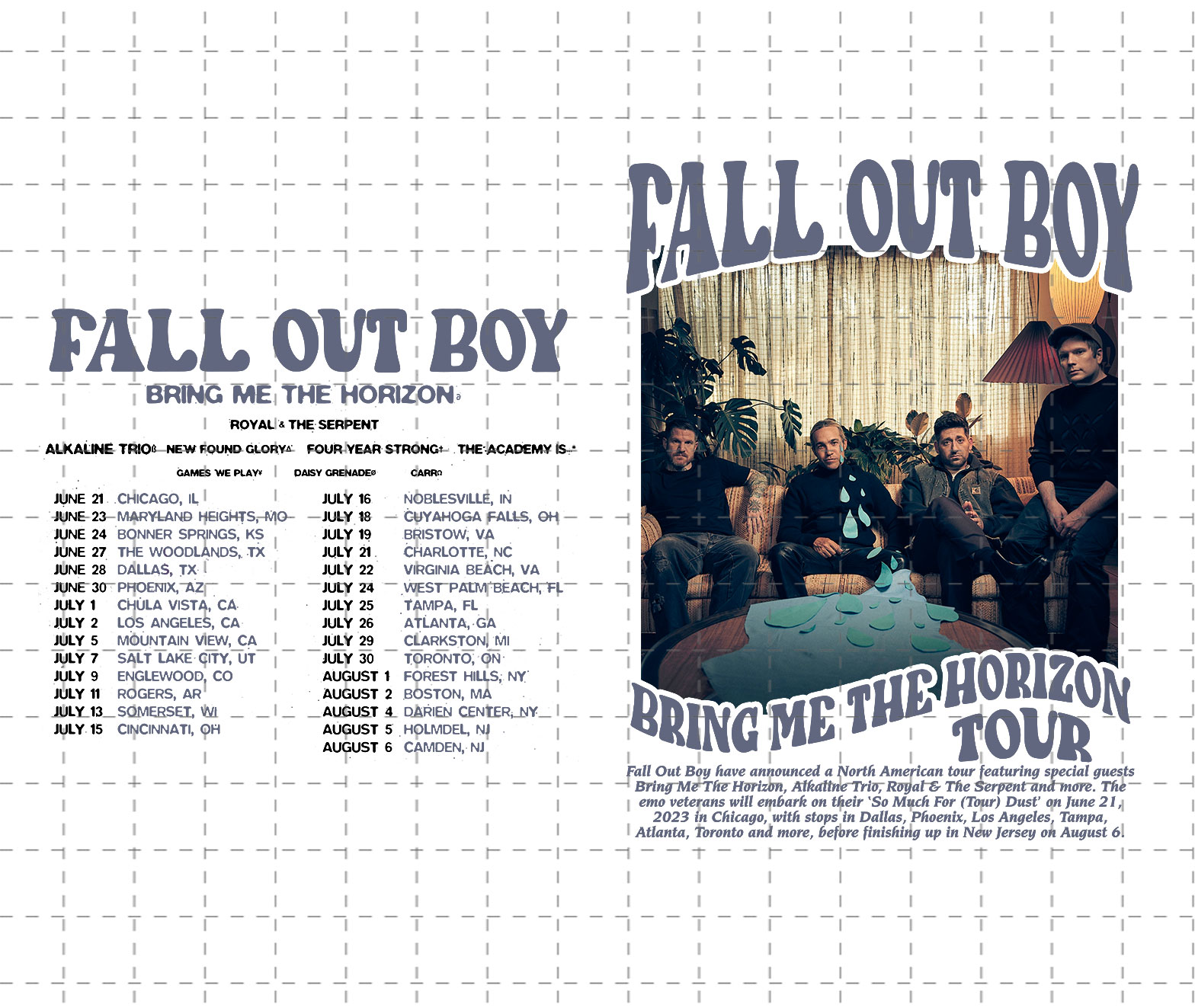 Fall Out Boy 2023 Tour Png, Fall Out Boy Band Fan Png, So Mu | Inspire ...