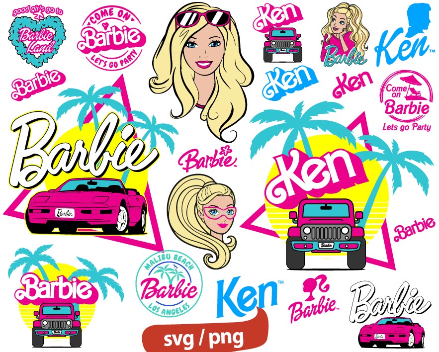 Barbie and Ken svg, Barbie Svg Bundle, Barbie Icons png, Bar - Inspire ...