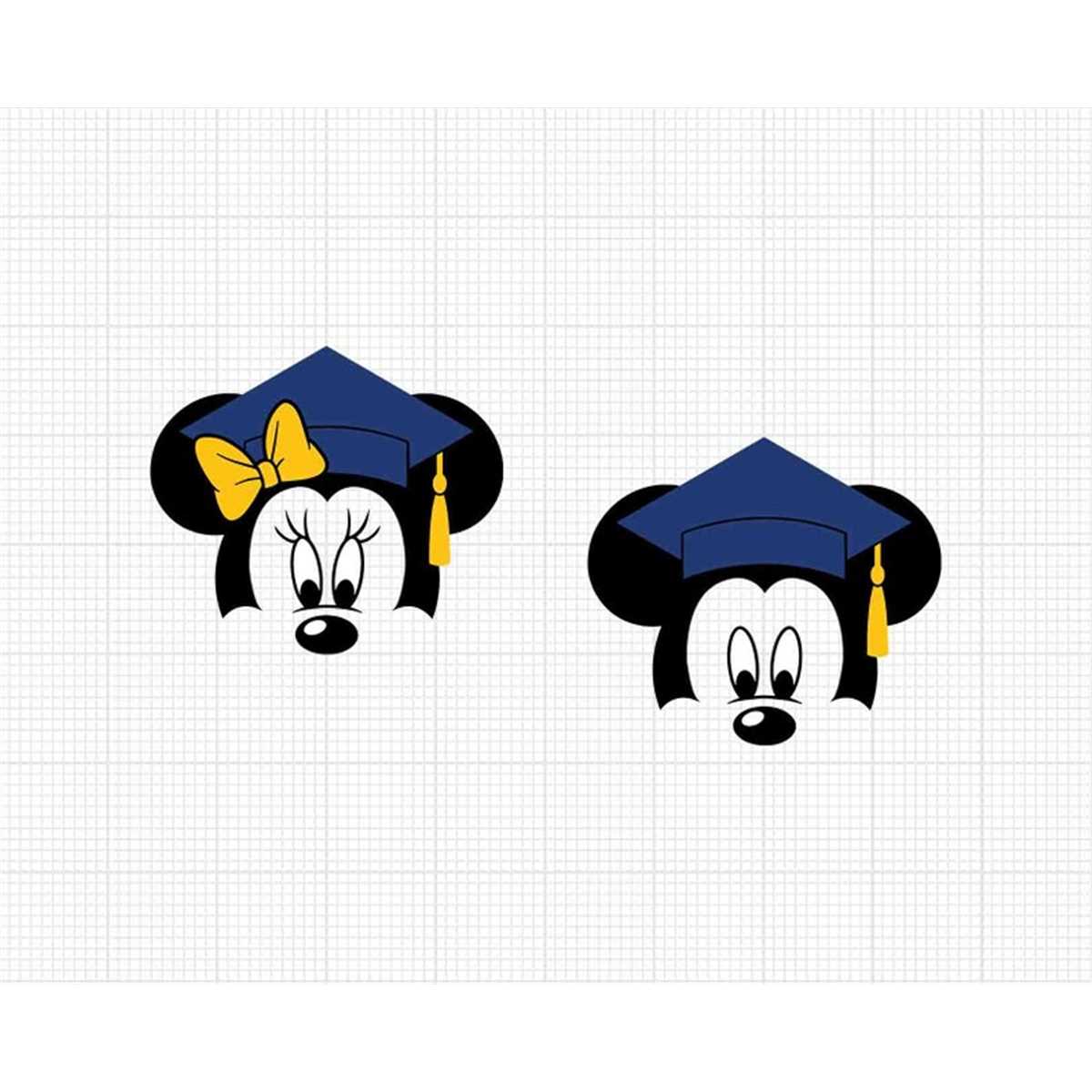 Graduation Cap, Mickey Minnie Mouse, Svg and Png Formats, Cu - Inspire ...