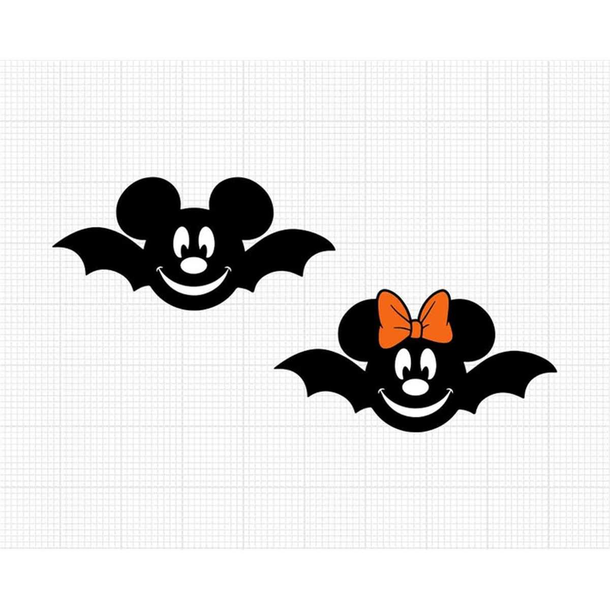 Halloween, Bat, Mickey Minnie Head, Bats, Svg and Png Format | Inspire ...