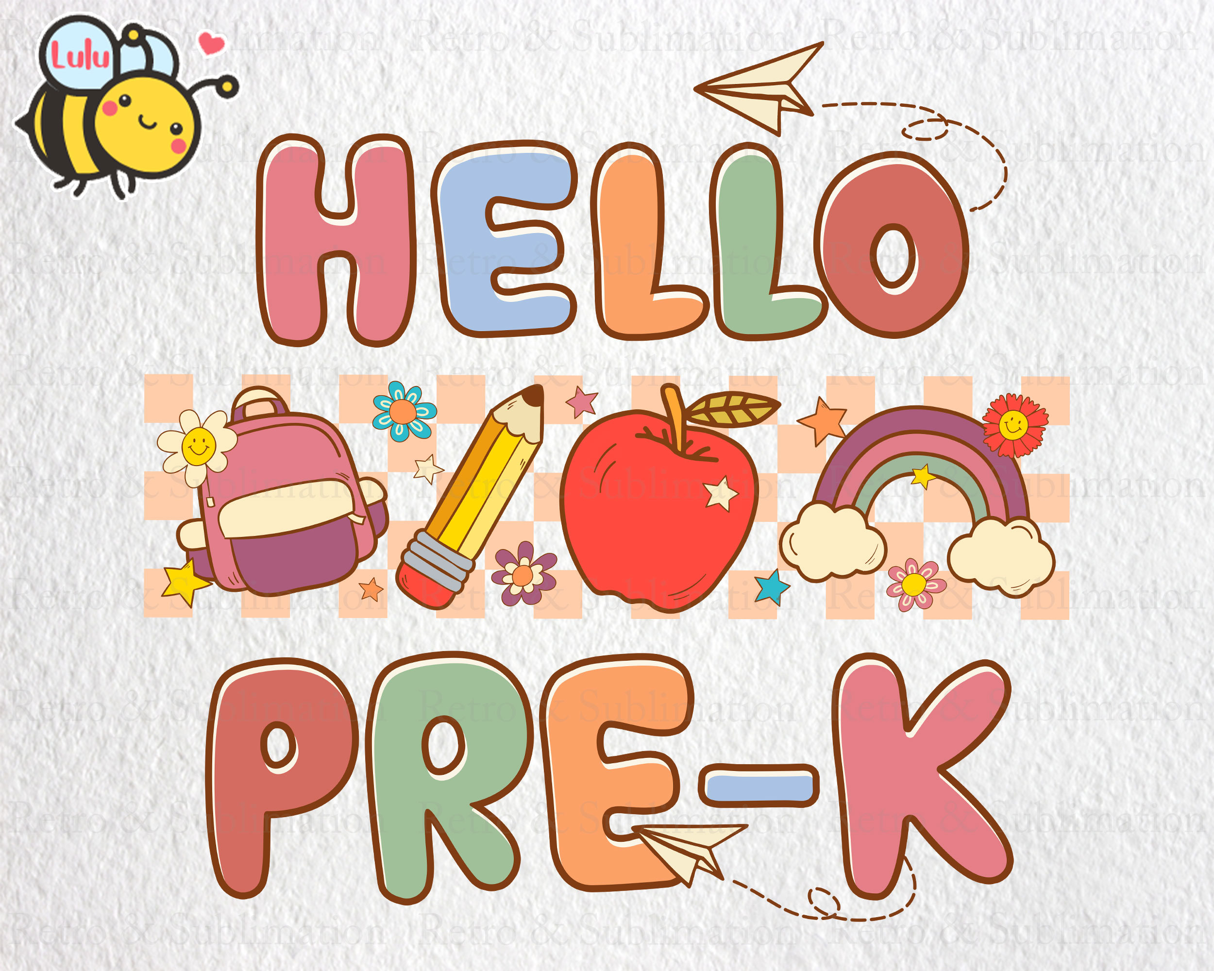 Hello Pre-K Png, Back To School Png, First Day Of School Png - Inspire ...