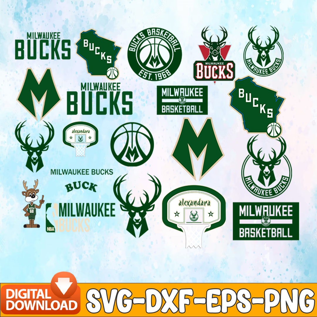 Bundle 27 Files Milwaukee Bucks Basketball Team SVG, Milwauk - Inspire ...
