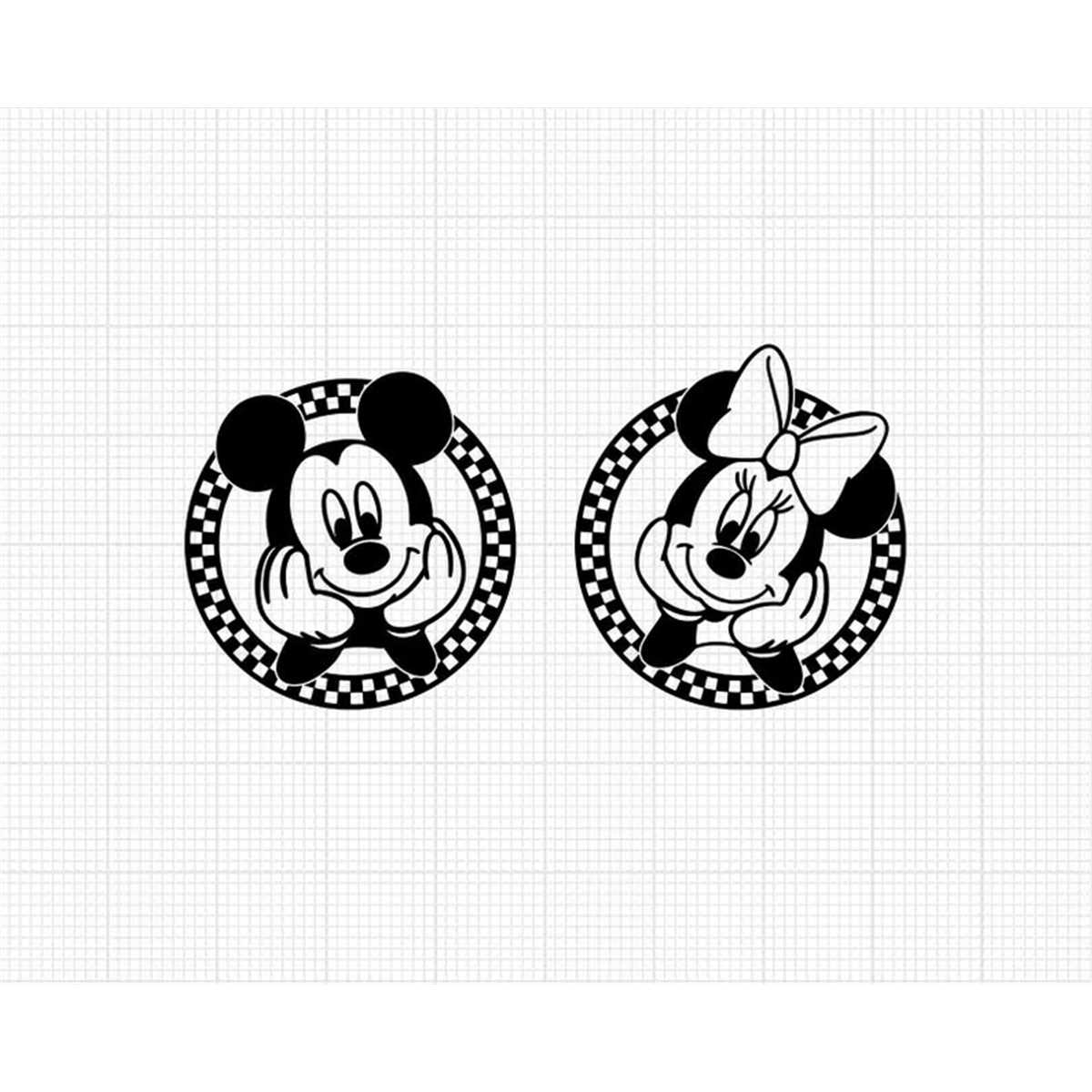 Checkered Mouse, Mickey Minnie Mouse, Movie, Retro, Ears Hea | Inspire ...