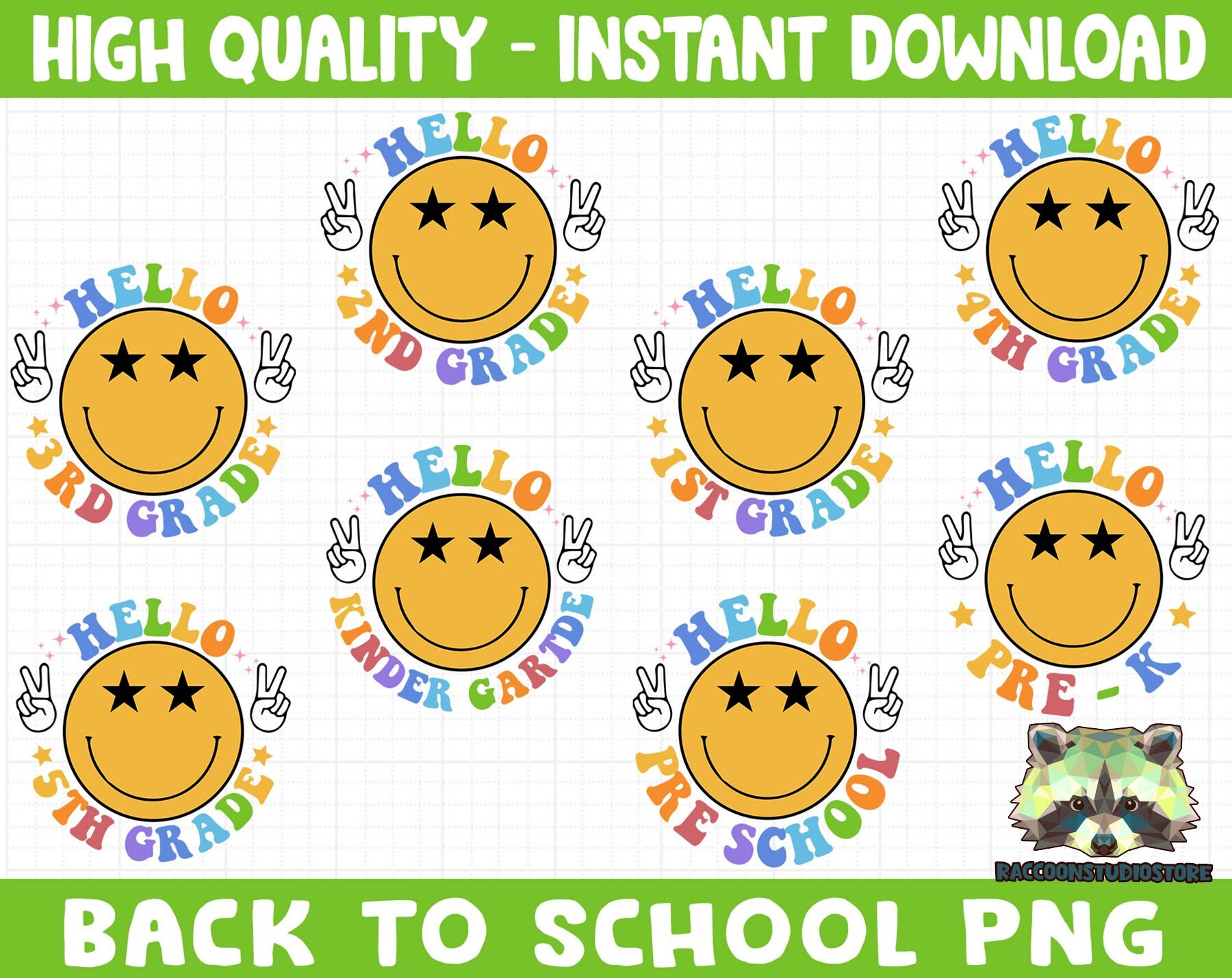 Hello School Png, Back To School Png, School Grade Png Bundl | Inspire ...