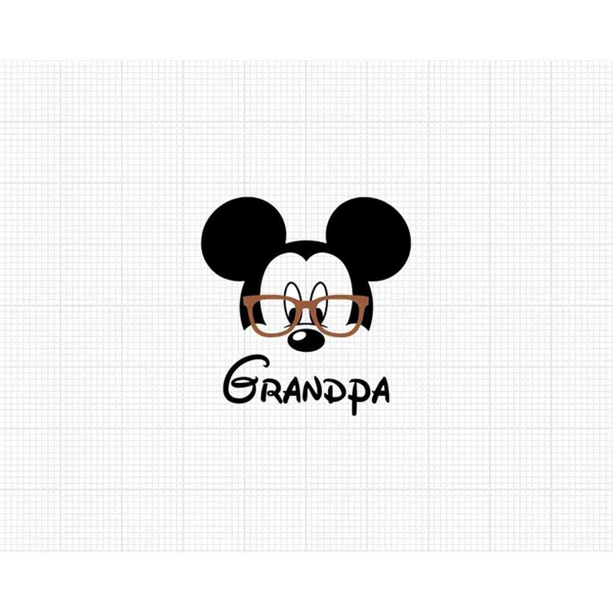Grandpa, Glasses, Family, Mickey Mouse, Papa, Svg and Png Fo - Inspire ...