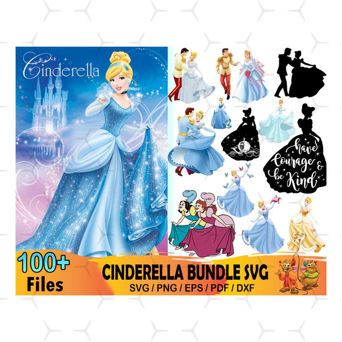 100 Disney Cinderella Bundle Svg, Disney Svg, Cinderella Svg - Inspire ...