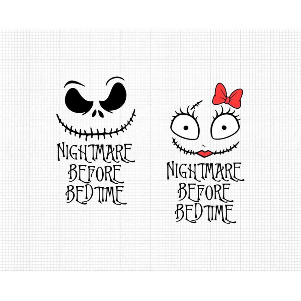 Halloween, Jack and Sally, Nightmare Before Bedtime, Svg and - Inspire ...