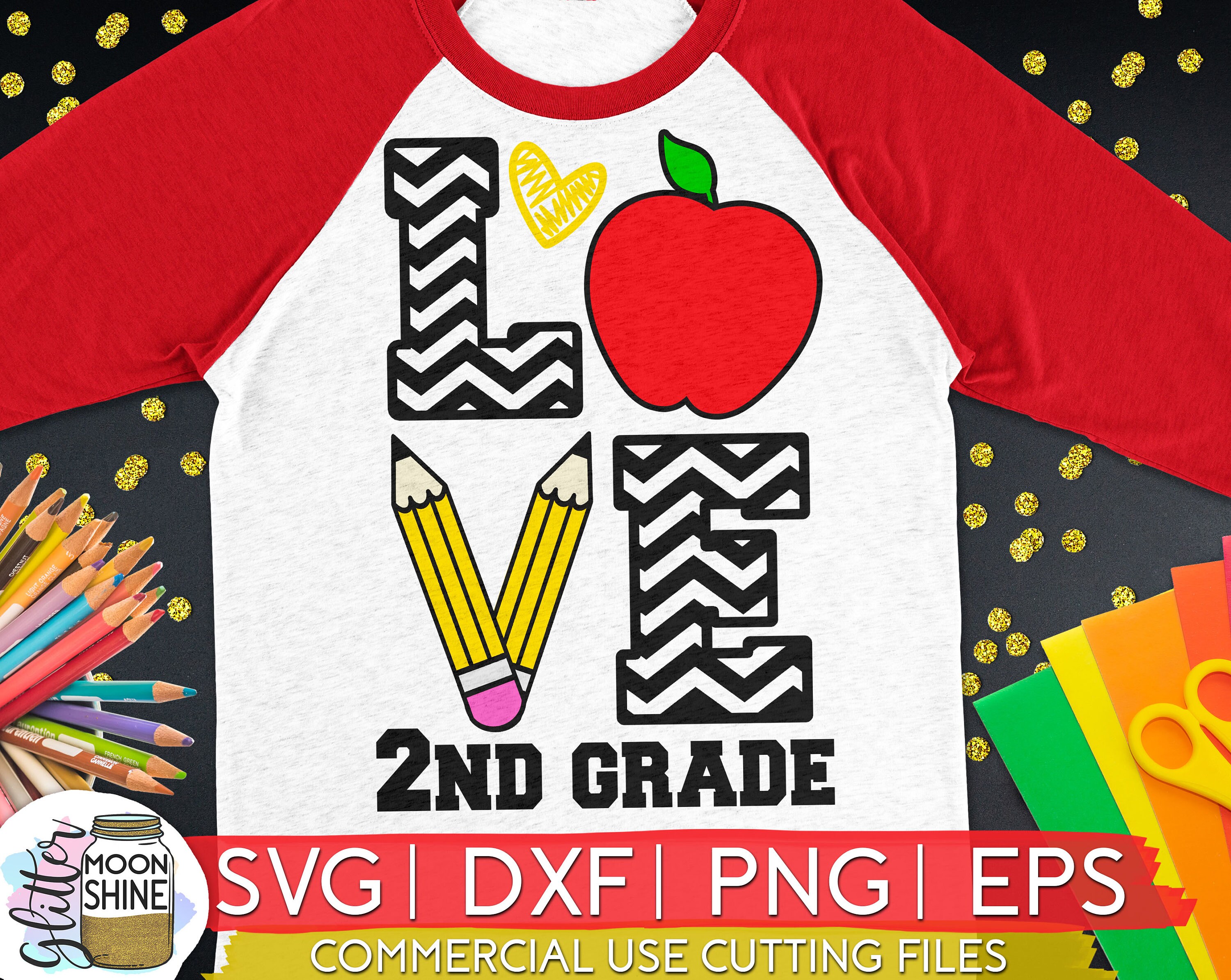 2nd Grade Love svg eps dxf png cutting files for silhouette | Inspire ...