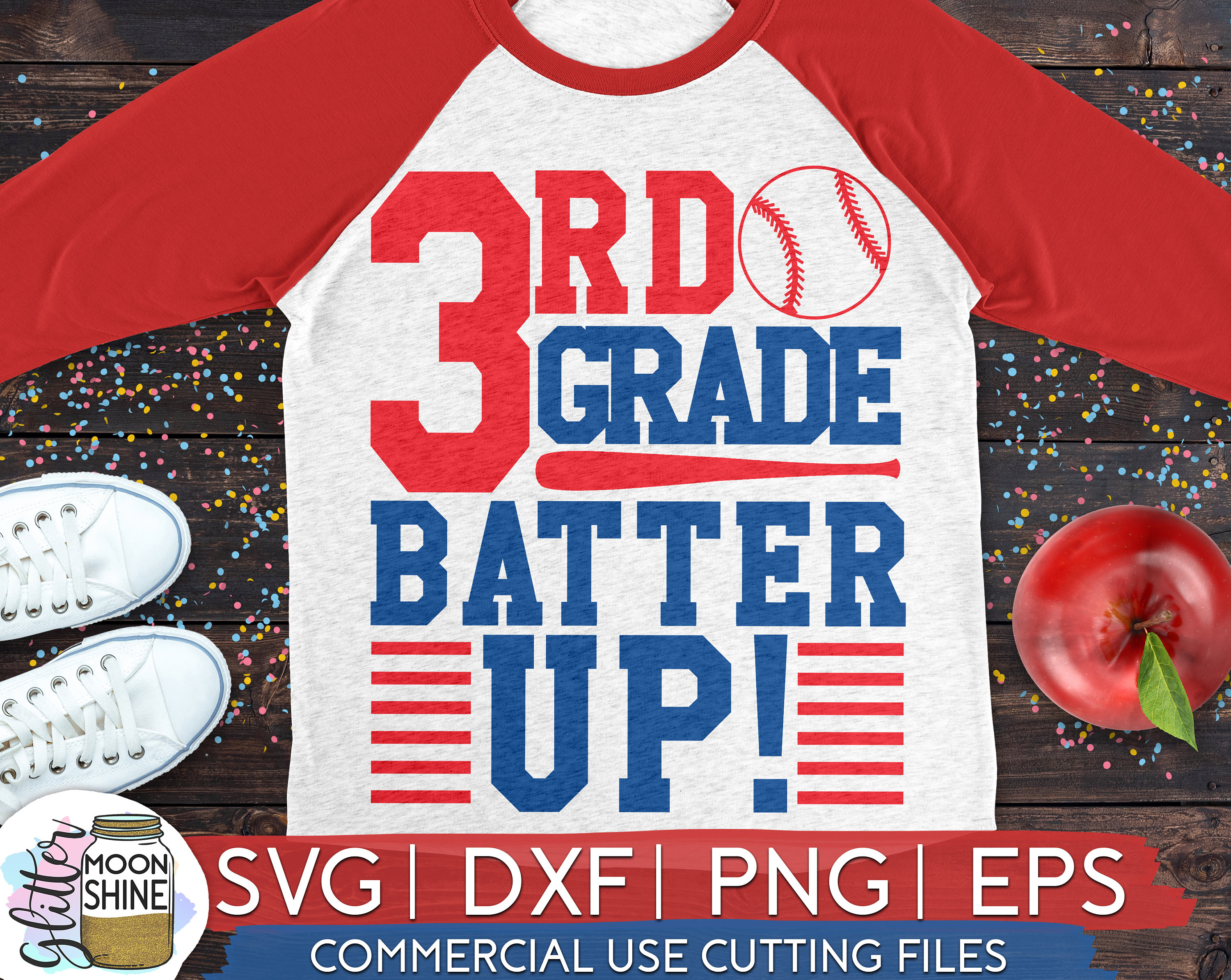 3rd Grade Batter Up svg eps png dxf cutting files for silhou | Inspire ...