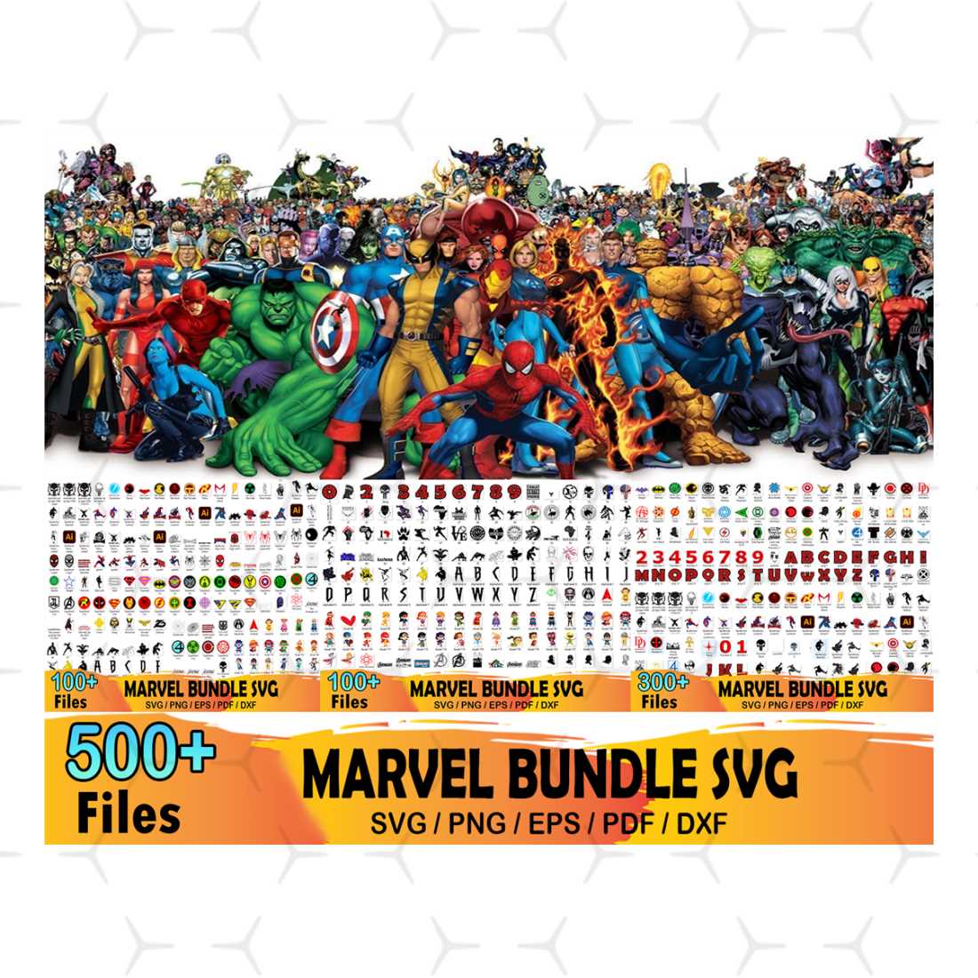 500 Marvel Bundle Svg, Marvel Svg, Iron Man Svg | Inspire Uplift