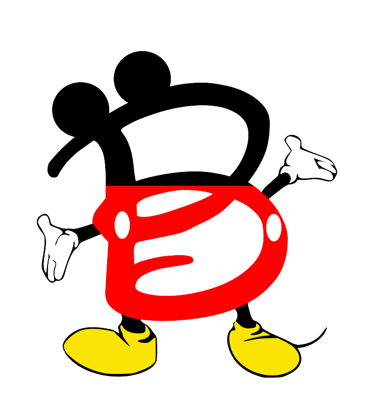 Mickey Letters Svg - Mickey Font Png Cut Files, Mickey & Min - Inspire ...