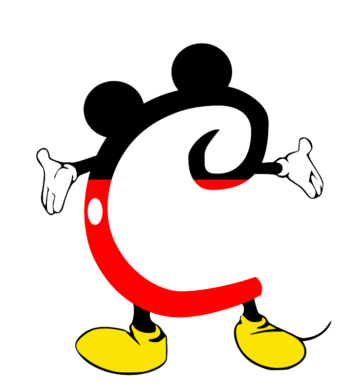 Mickey Letters Svg - Mickey Font Png Cut Files, Mickey & Min | Inspire ...