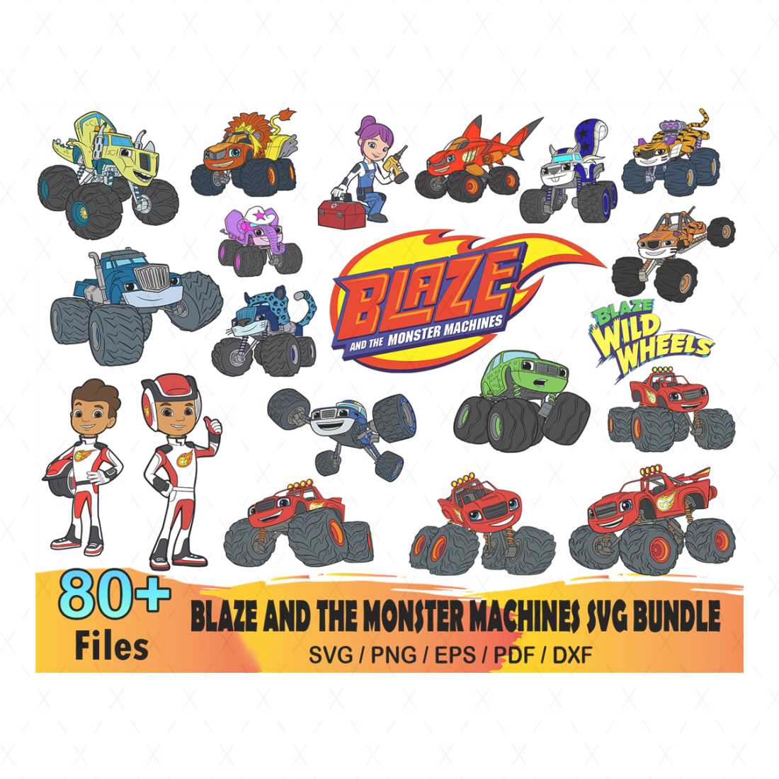 Blaze And The Monster Machines Svg Bundle, Wild Wheels Svg | Inspire Uplift