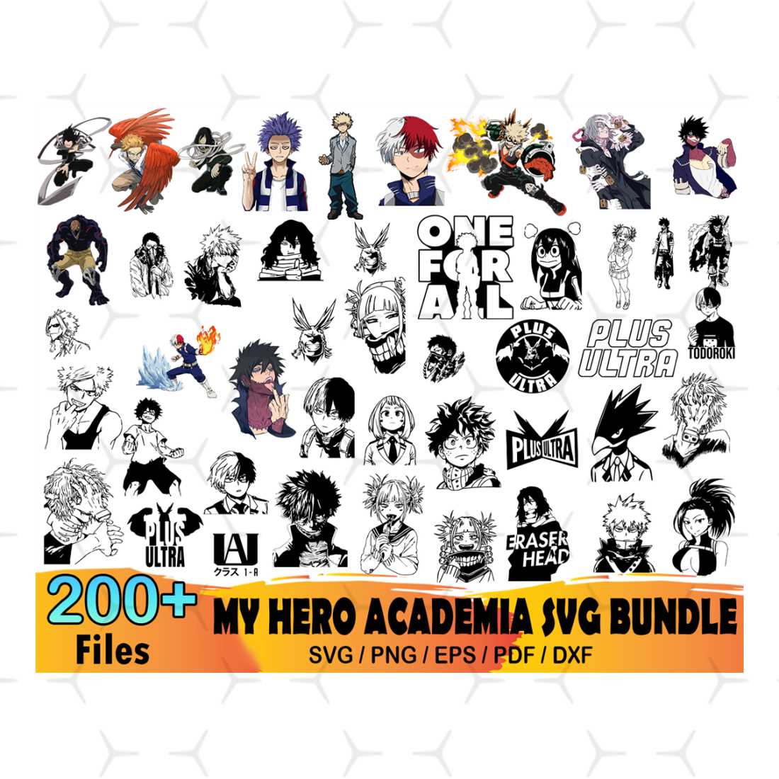 200 Files My Hero Academia Svg Bundle, Academia Svg, Anime S | Inspire ...