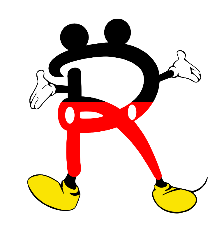 Mickey Letters Svg - Mickey Font Png Cut Files, Mickey & Min - Inspire ...