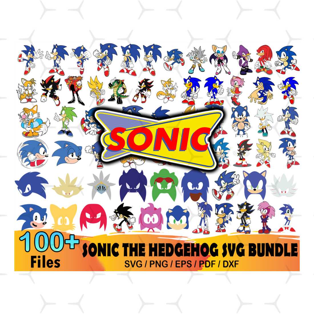 100 Sonic The Hedgehog Bundle Svg, Sonic Svg, Sonic Characte | Inspire ...