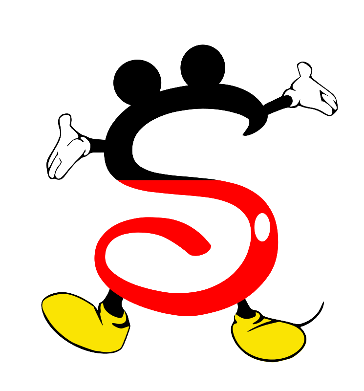 Mickey Letters Svg - Mickey Font Png Cut Files, Mickey & Min | Inspire ...