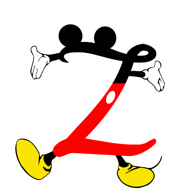 Mickey Letters Svg - Mickey Font Png Cut Files, Mickey & Min | Inspire ...