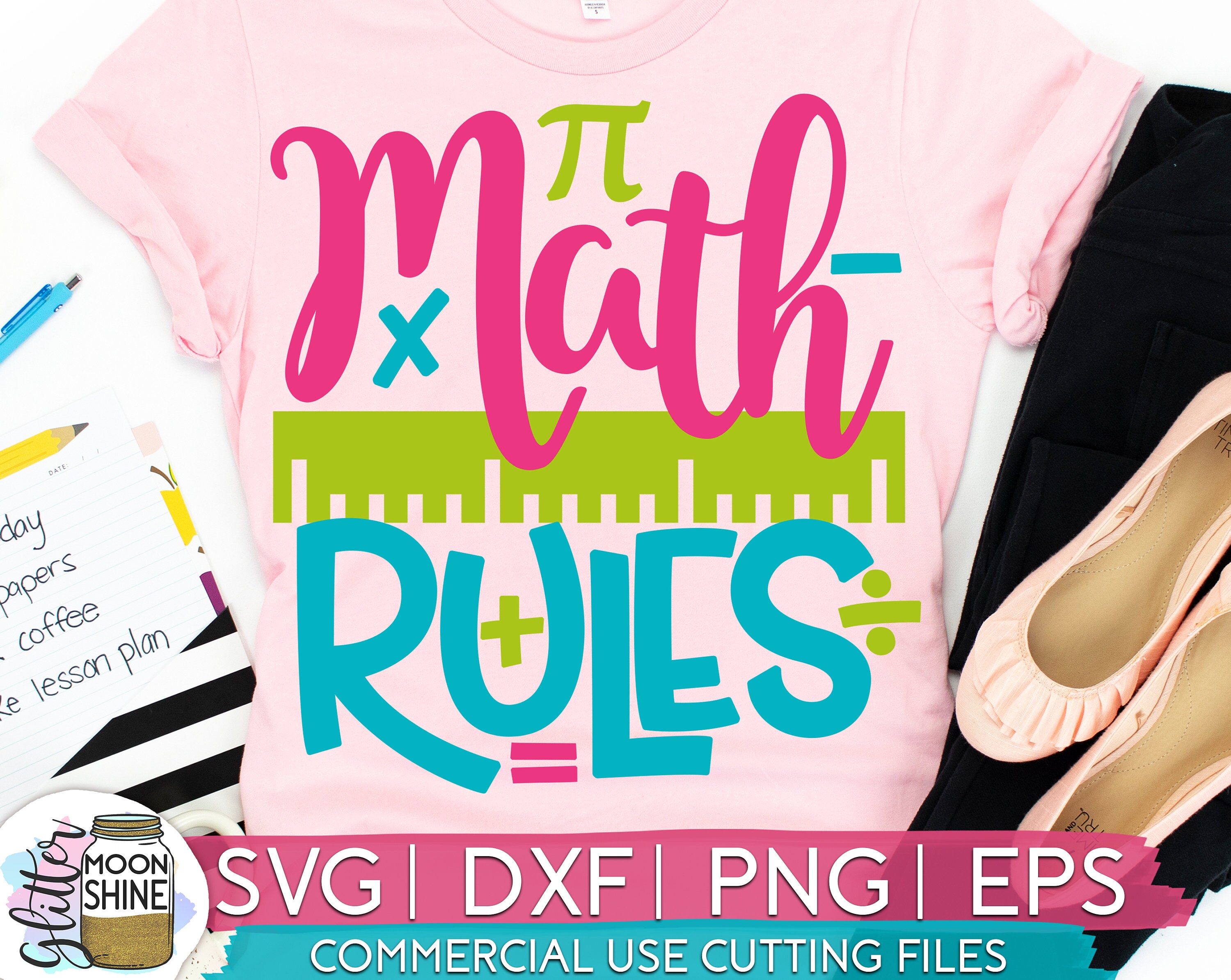 Math Rules Teacher svg eps dxf png cutting files for silhoue | Inspire ...