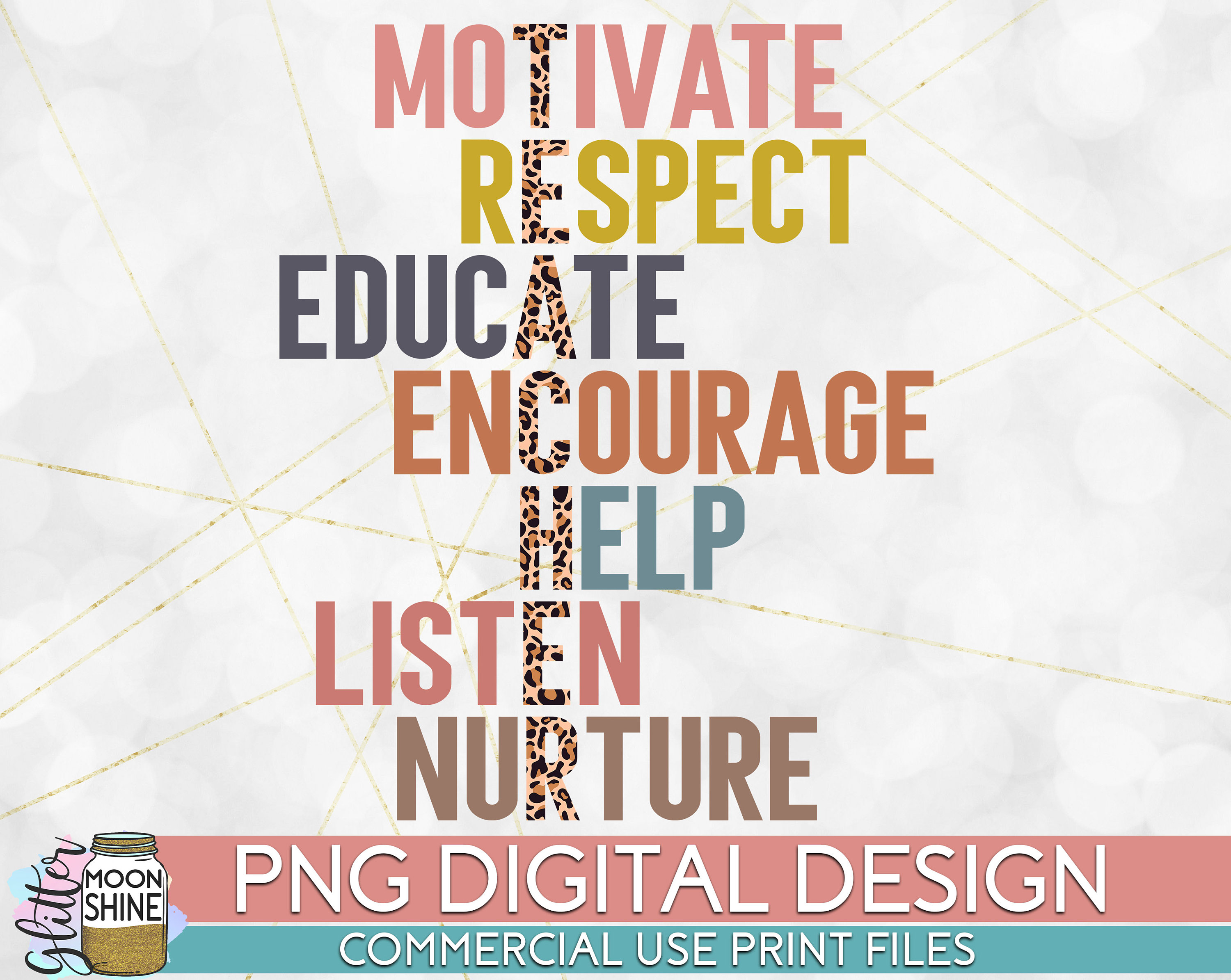 Teacher Definition Leopard PNG Print File for Sublimation Or | Inspire ...