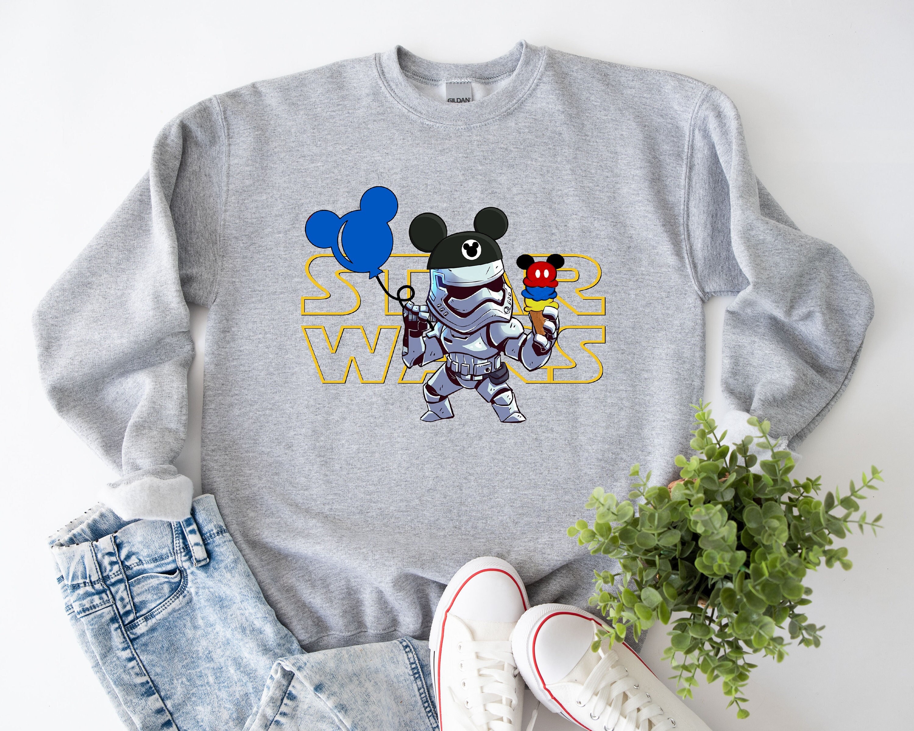 Stormtrooper Mickey Balloon Shirt, Disney Star Wars Ice Crea | Inspire ...
