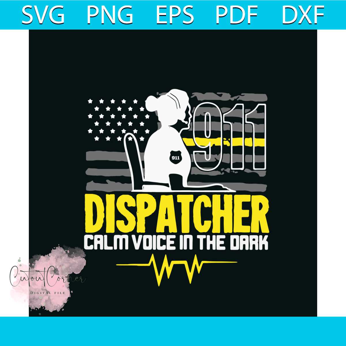 911 Dispatcher Calm Voice In The Dark Svg, Jobs Svg, 911 Dis | Inspire ...