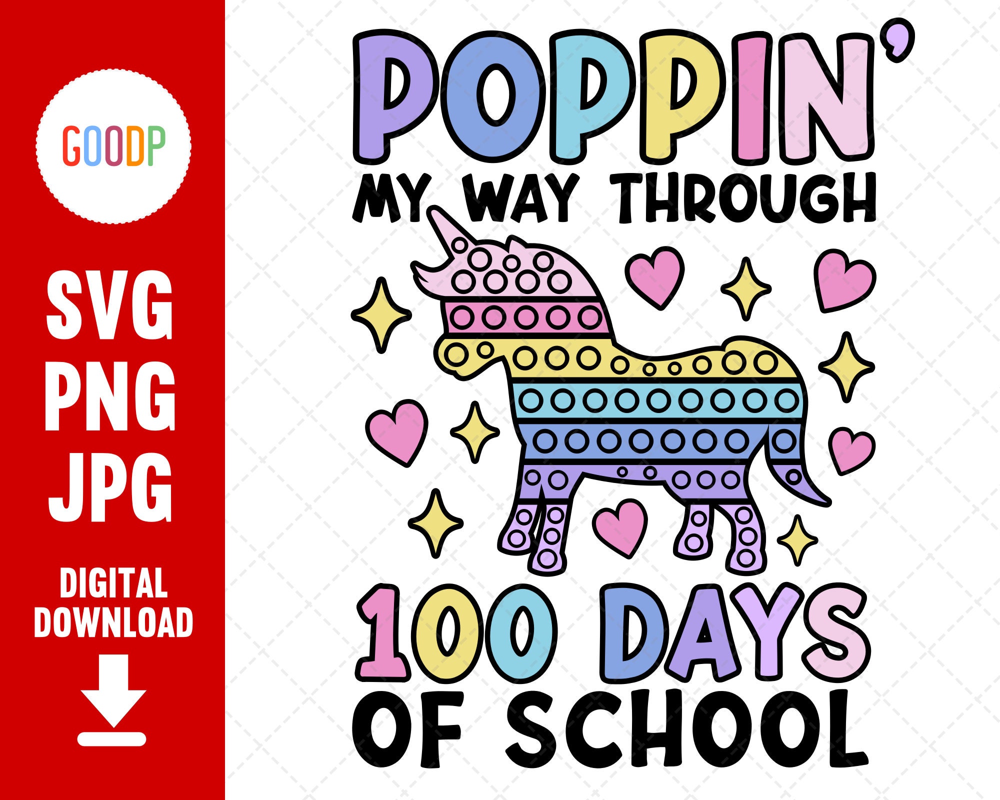 100 Poppin Days Of School, 100 Days Of School Svg Boys, Leve | Inspire ...