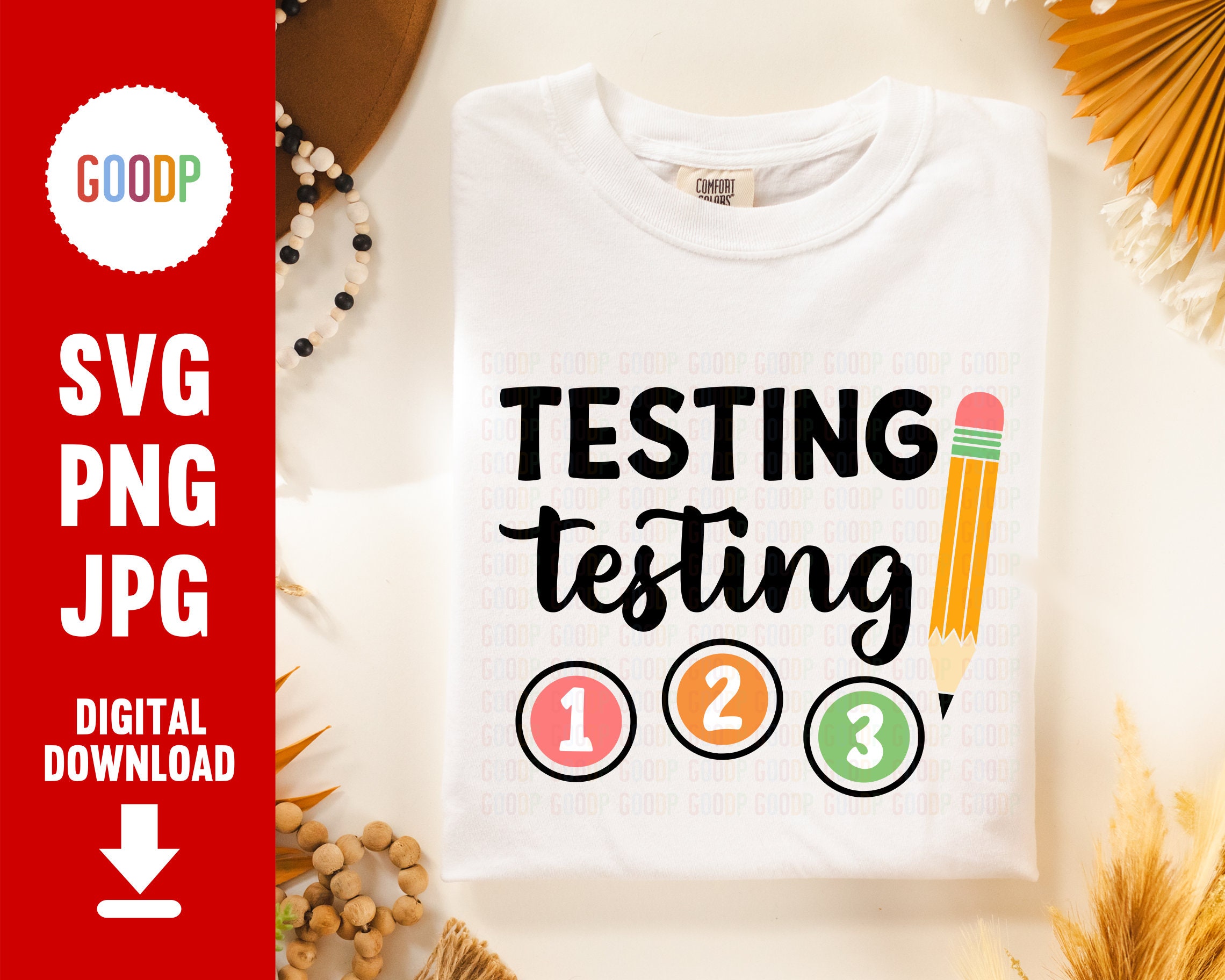 Testing Testing 123, Test Day Svg, Testing Teacher Svg, Test - Inspire ...