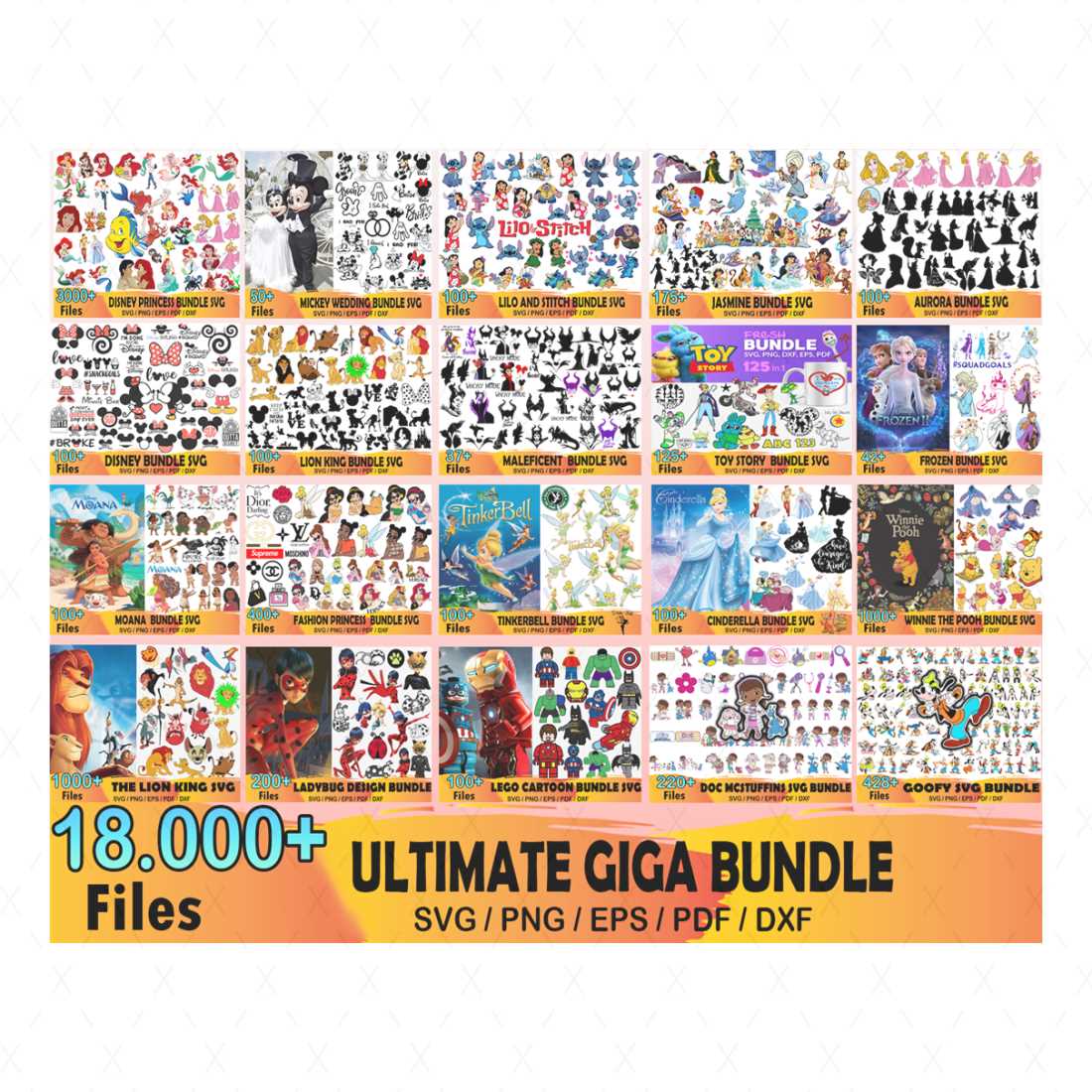 18000 Disney Svg Bundle, Disney Svg, Mickey Svg | Inspire Uplift