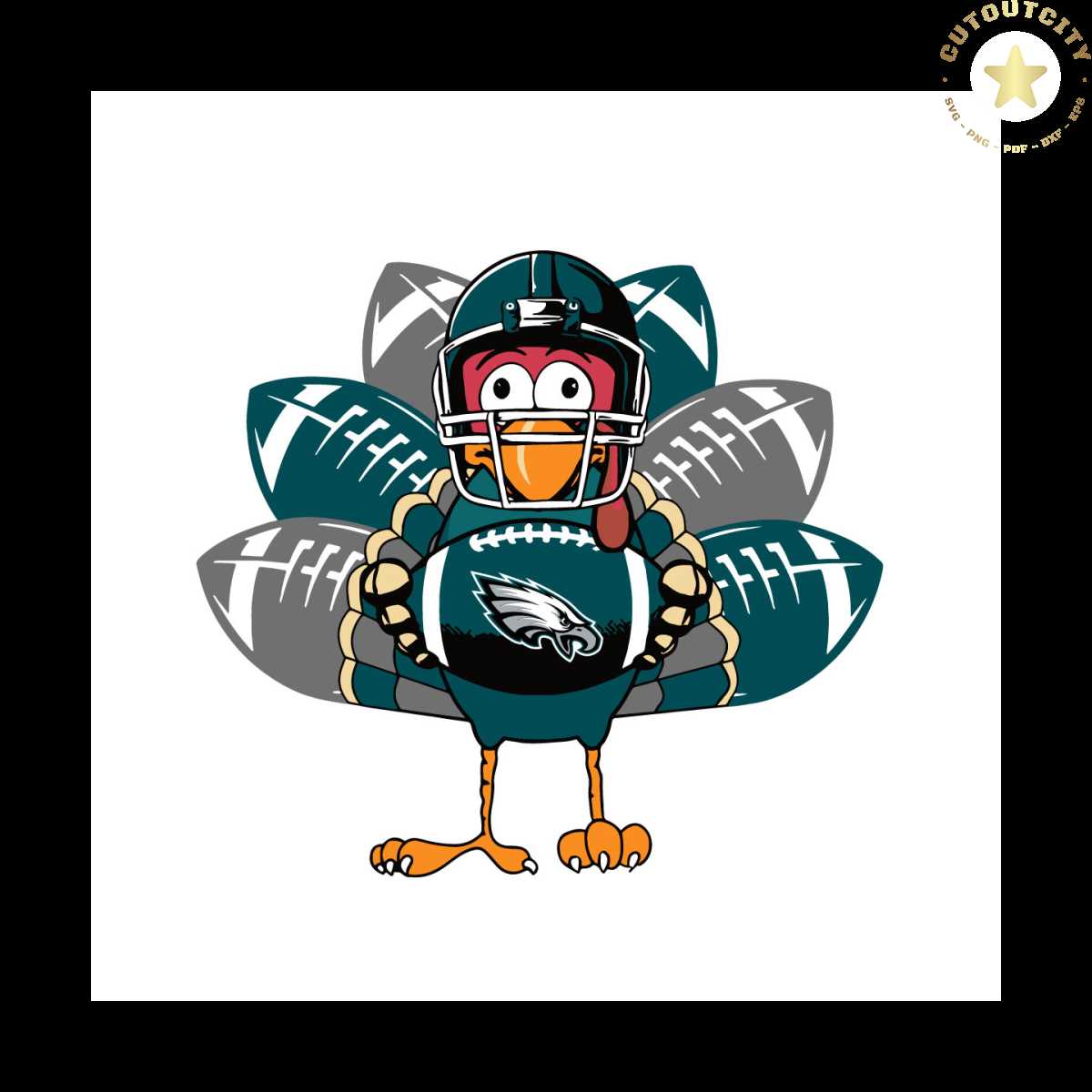 Philadelphia Eagles Turkey Svg, American Football Svg, Phila | Inspire ...