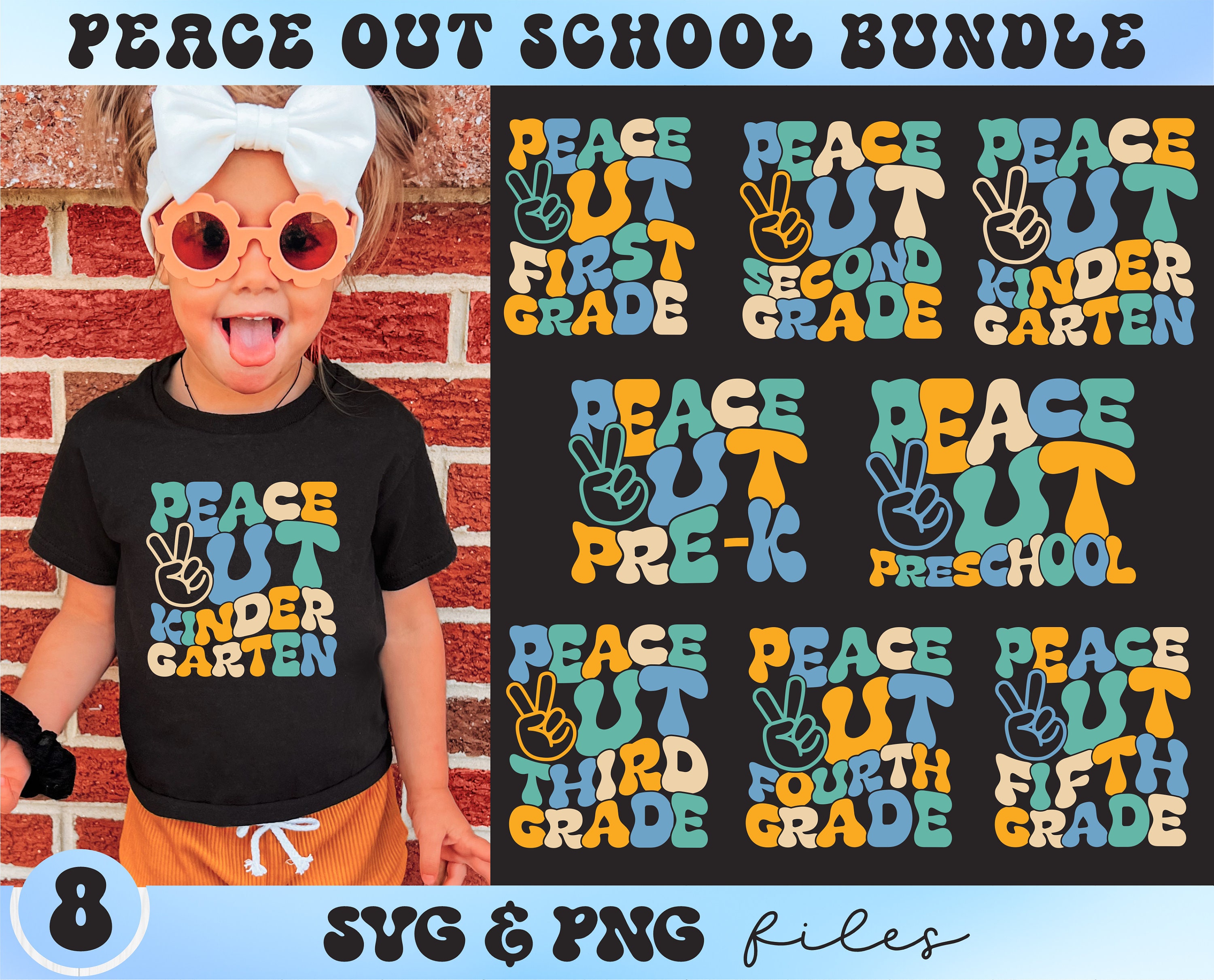 Last Day of School SVG, Peace Out School SVG Bundle, End of - Inspire ...