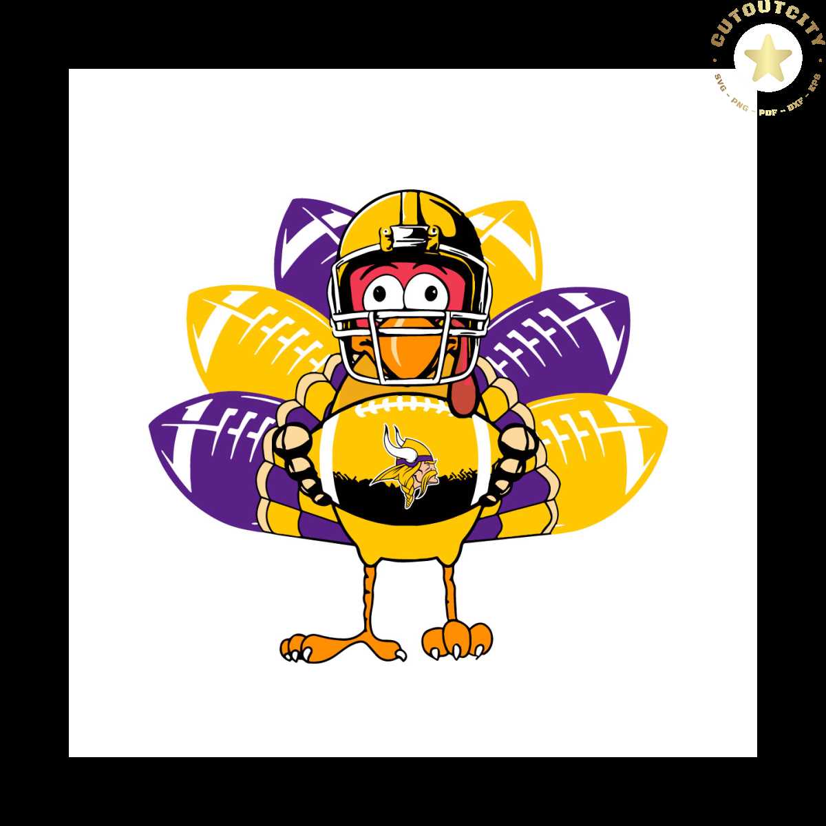Minnesota Vikings Turkey Svg, American Football Svg, Minneso | Inspire ...