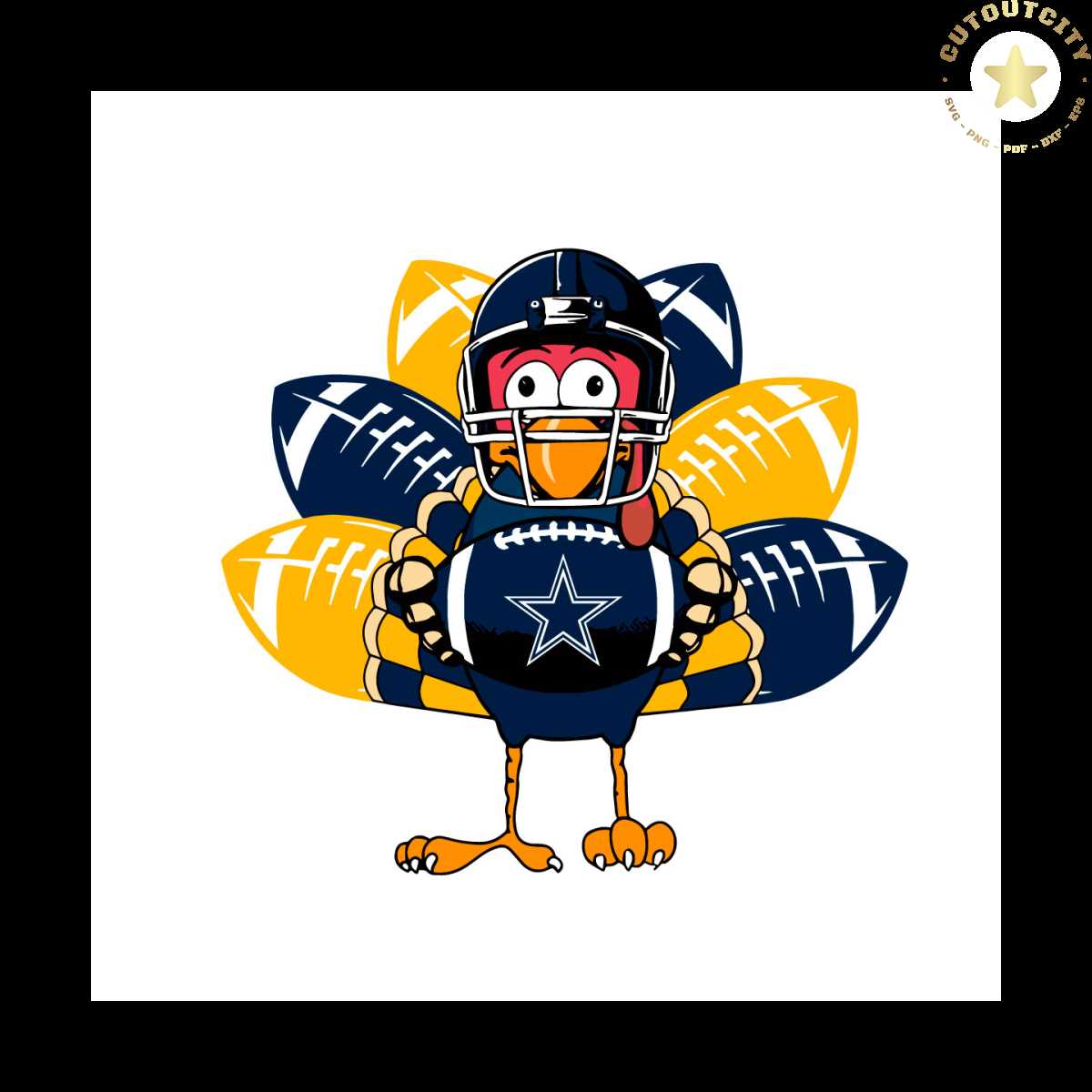 Dallas Cowboys Turkey Svg, American Football Svg, Dallas Cow | Inspire ...